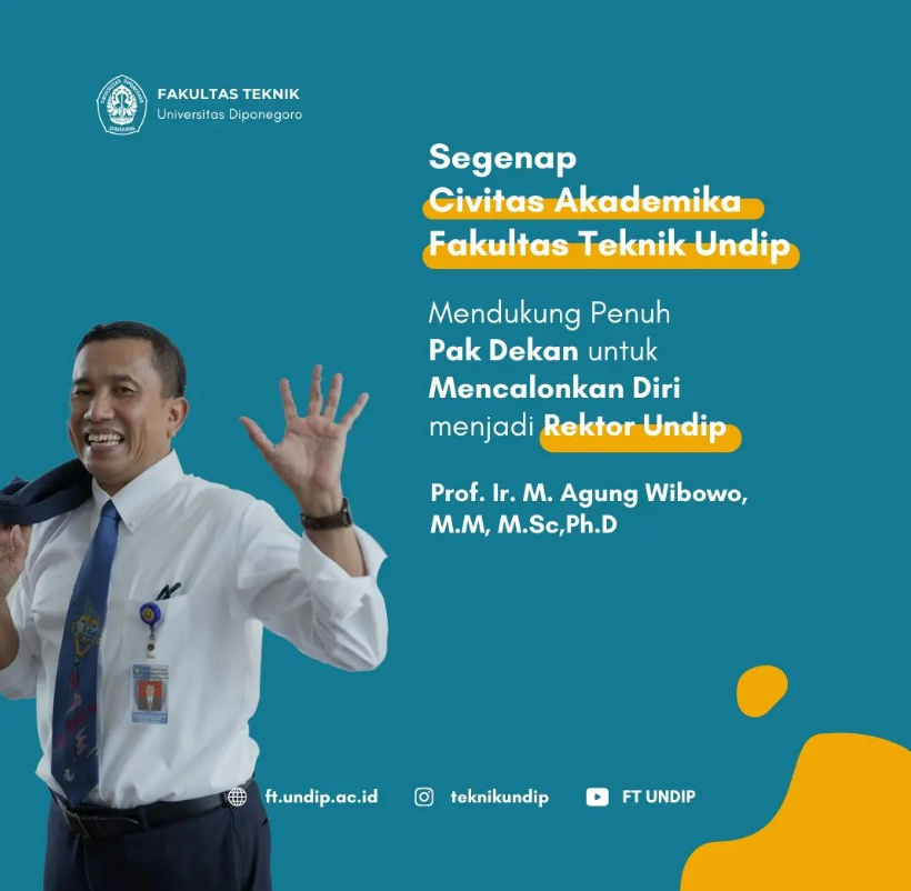 Prof. Agung in the election of the UNDIP rector candidate – Departemen ...